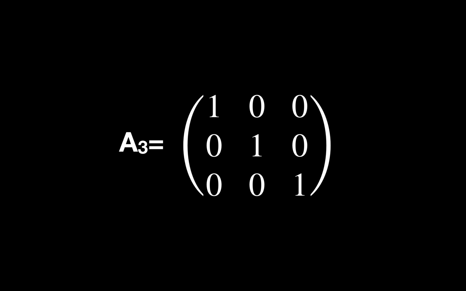 ¿Qué Es Una Matriz Identidad?